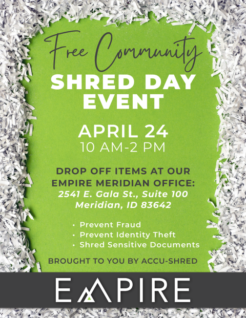 Free Community Shred Day Event 2025 - Boise, Meridian, Nampa ID ...