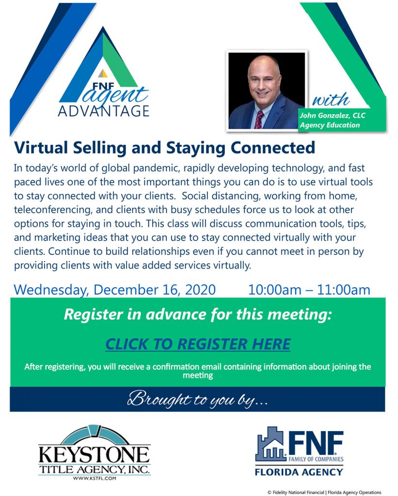 Virtual Selling and Staying Connected - Tampa ,Wesley Chapel, Port ...